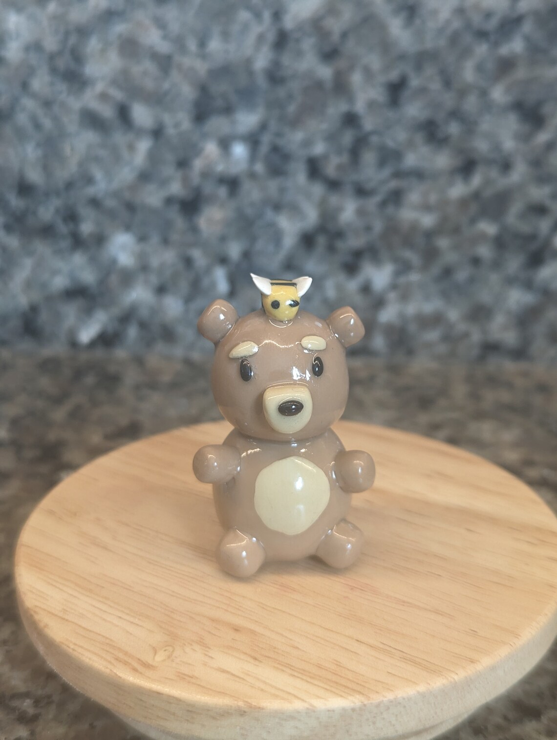 Teddy Bear and Bee Desk Buddies | Kawaii Polymer Clay Teddy Bear and ...