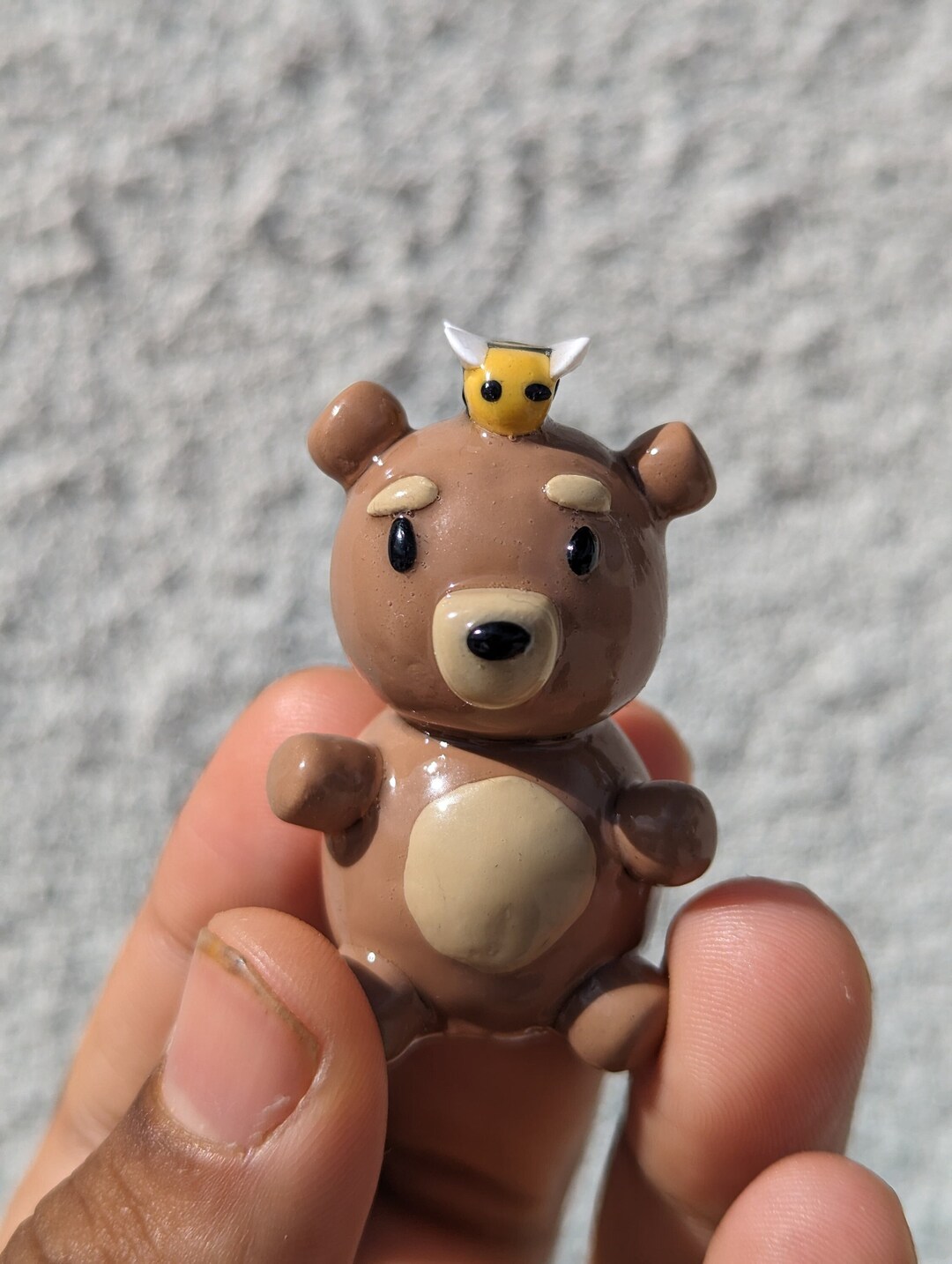 Teddy Bear and Bee Desk Buddies | Kawaii Polymer Clay Teddy Bear and ...