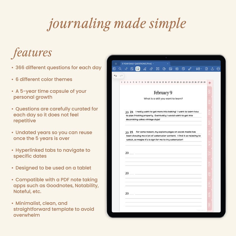One Question a Day | A 5-year Daily Journal | 366 Prompts & Questions ...
