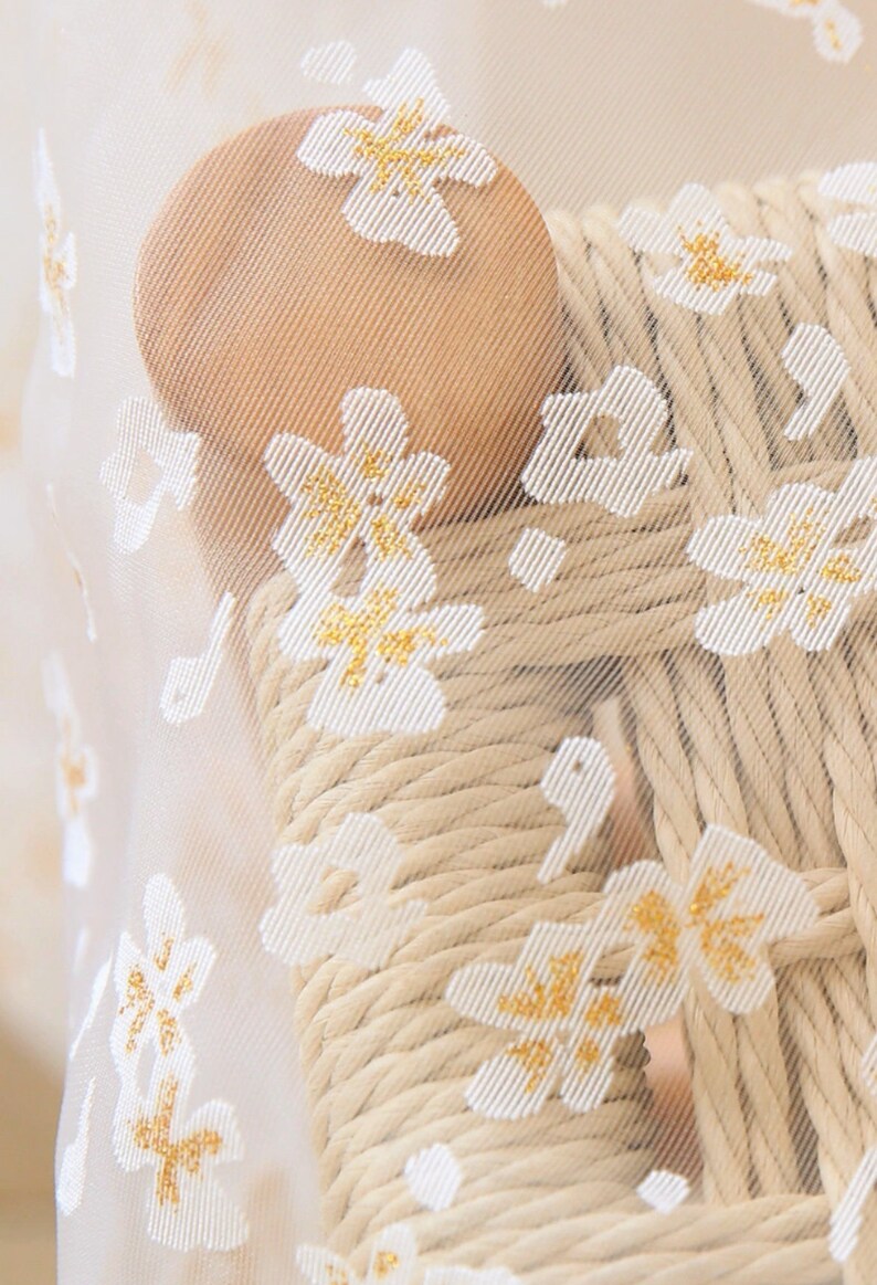 French Daisy Printed Sheer Curtain, Transparent Drape, Chic Light ...
