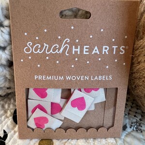 Pink Heart Labels by Sarah Hearts - Etsy