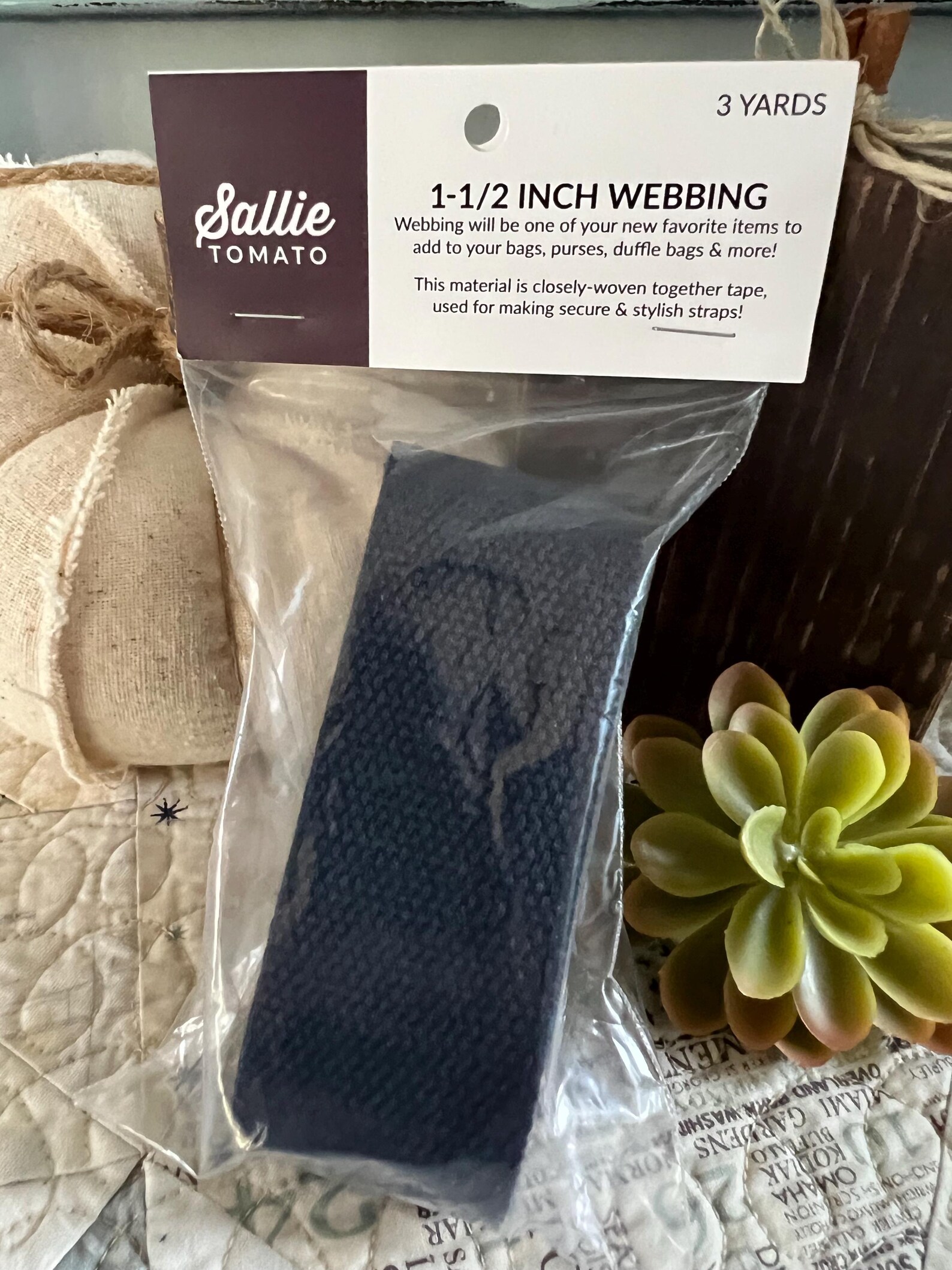 Navy Webbing 1-1/2in X 3 Yd by Sallie Tomato - Etsy
