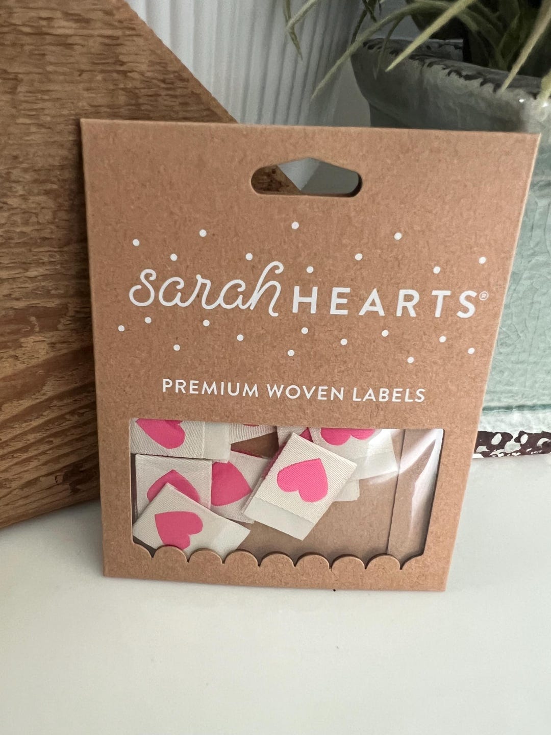 Pink Heart Labels by Sarah Hearts - Etsy