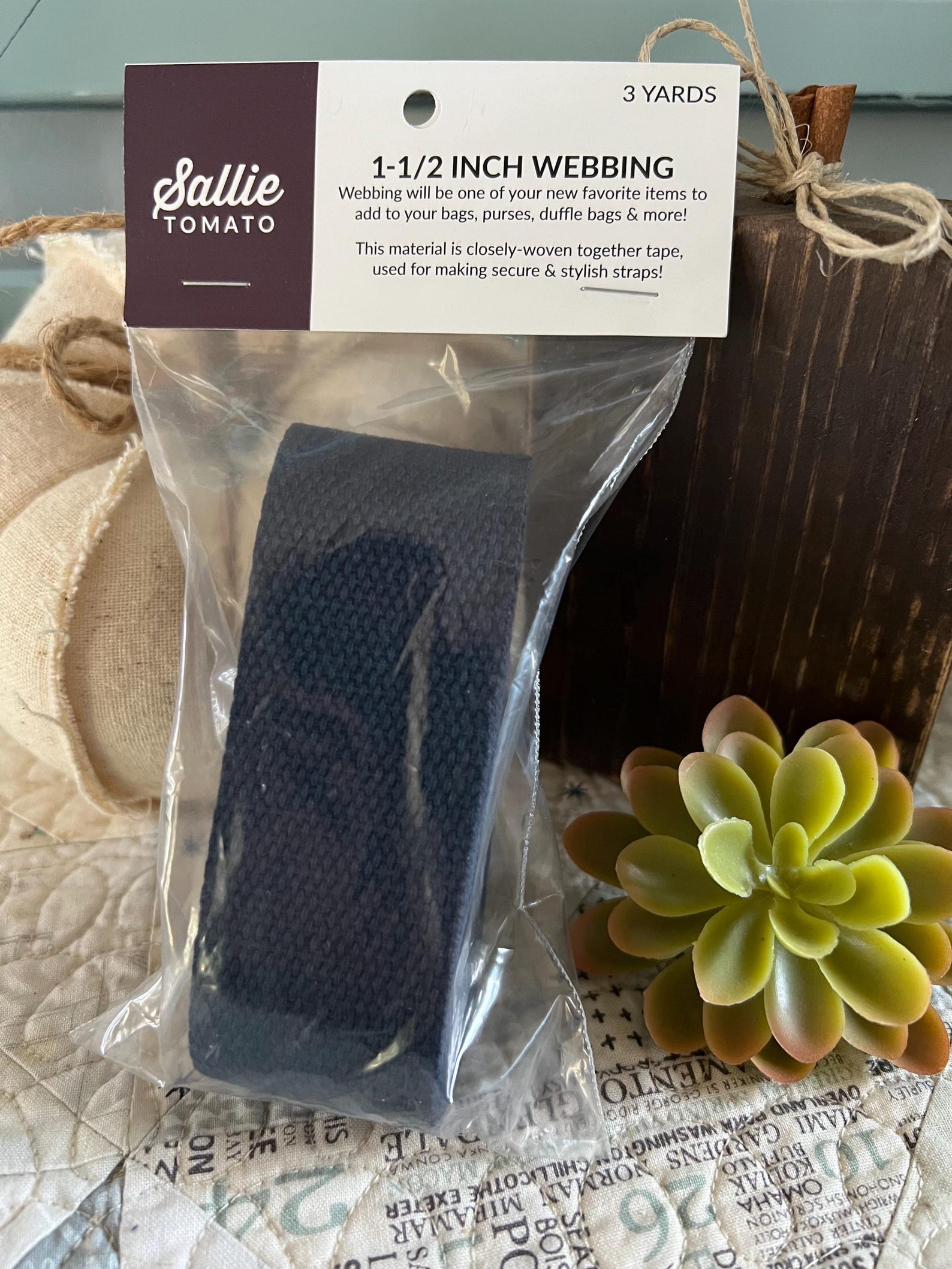 Navy Webbing 1-1/2in X 3 Yd by Sallie Tomato - Etsy