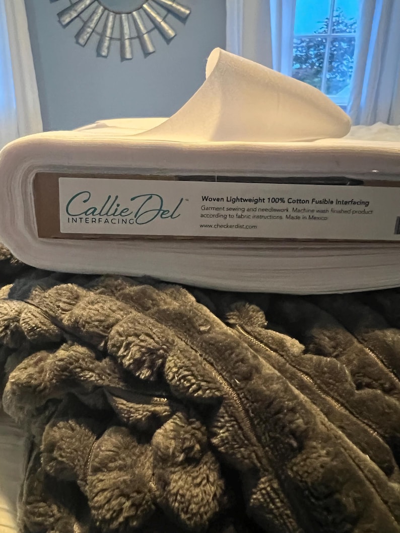 Callie Del Woven Lightweight 100% Cotton Fusible Interfacing 20” X 36 ...
