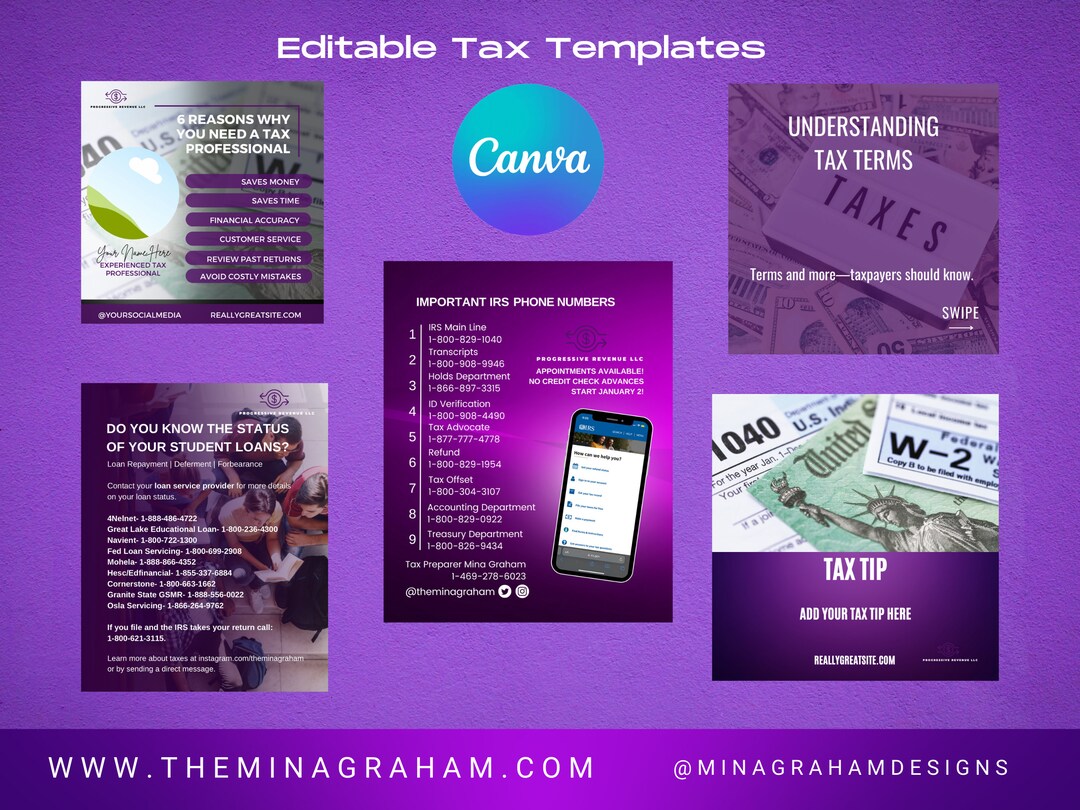 Editable Tax Templates - Etsy