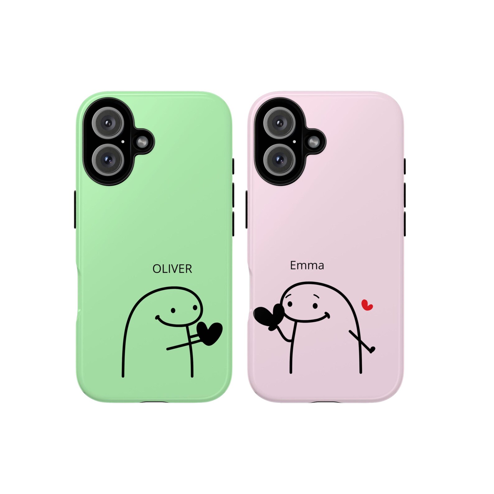 Flork Phone Cases/personalized Names/fun Matching Set/cute Couple Case ...