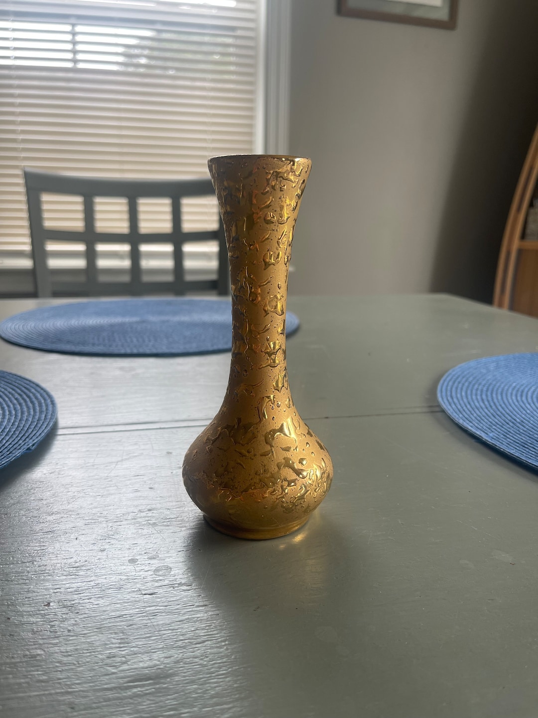 Vintage Holley Ross 22k Weeping Gold Vase - Etsy