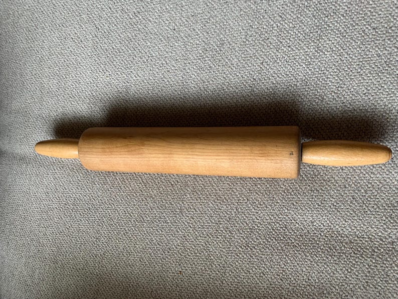 Vintage Maple Rolling Pin With Original Handles and Finish,1940s - Etsy