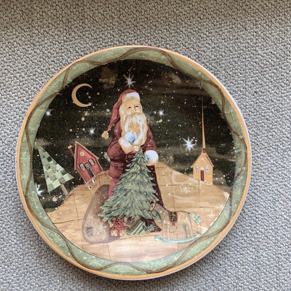 Santa Claus Plate - Etsy