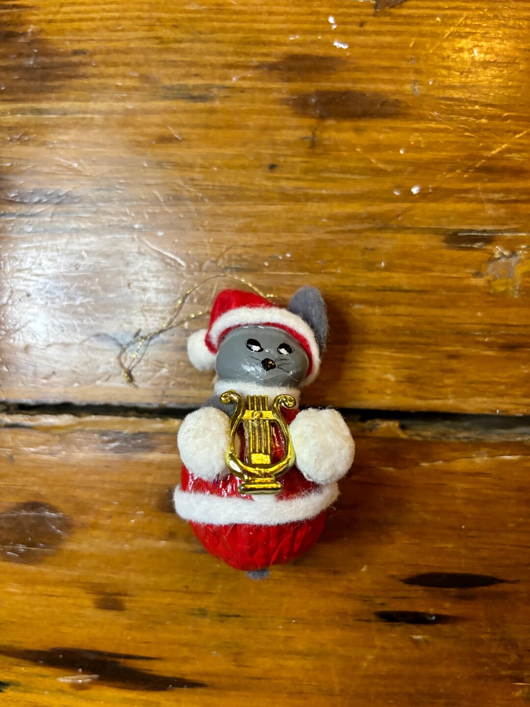 Vintage Painted Walnut Angel Mouse Ornament, Anthropomorphic - Etsy
