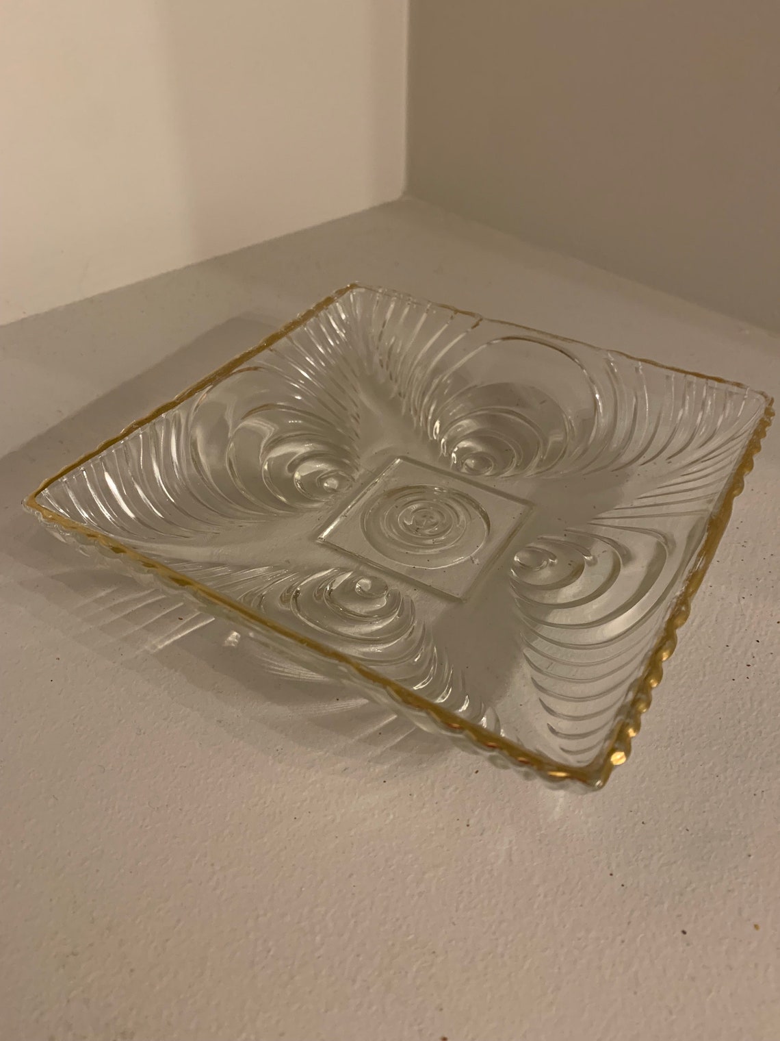 Hazel Atlas Sonic Wave Candy Dish - Etsy