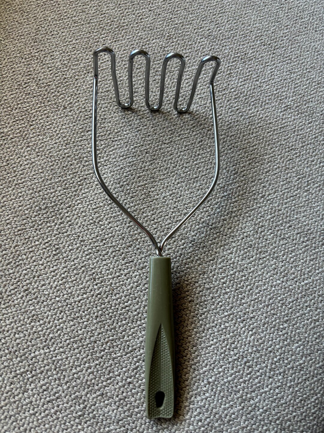 Vintage Plastic Green Handled Potato Masher - Etsy