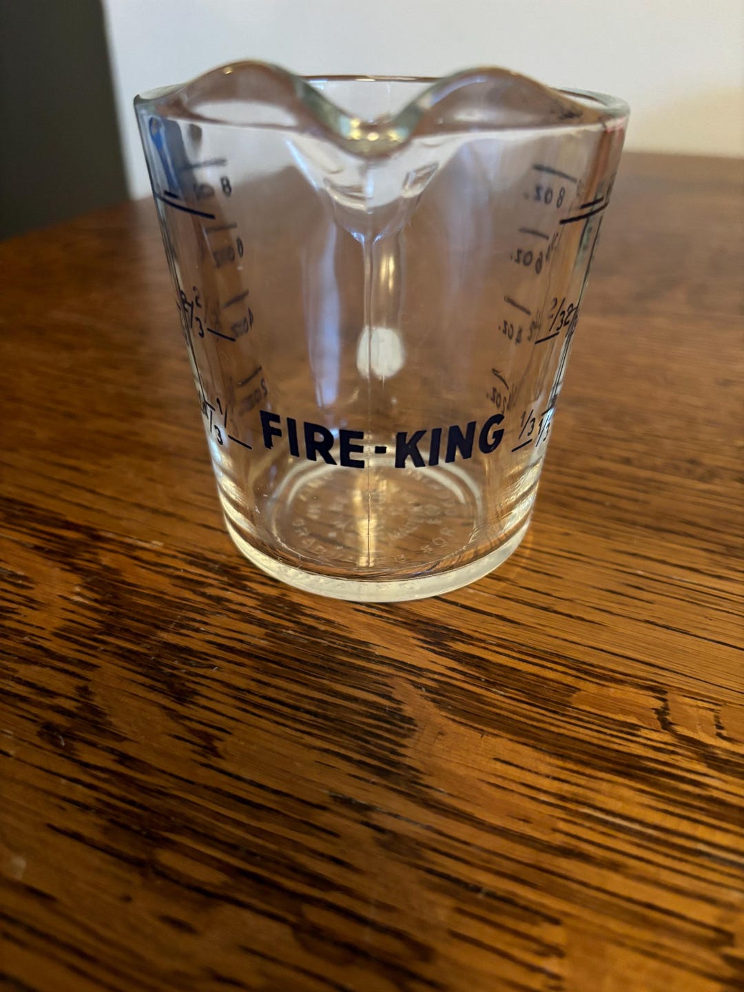 Vintage 1 Cup Fire King Measuring Cup,with Blue Lettering ,small Chip ...