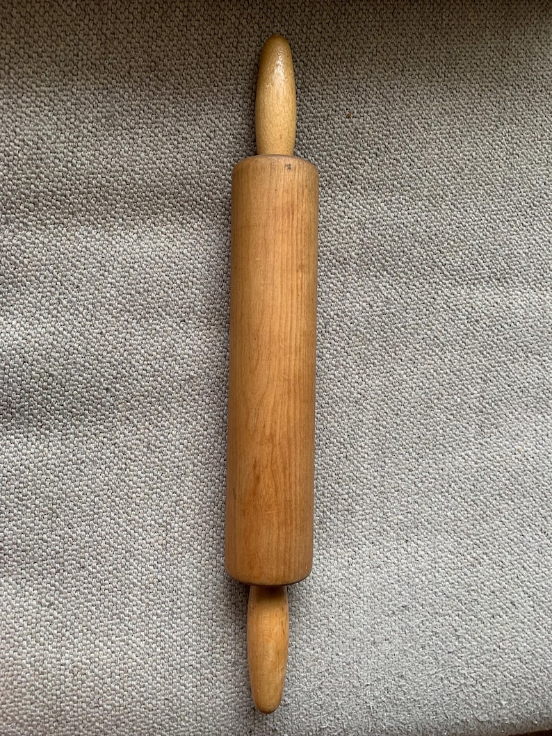 Vintage Maple Rolling Pin With Original Handles and Finish,1940s - Etsy