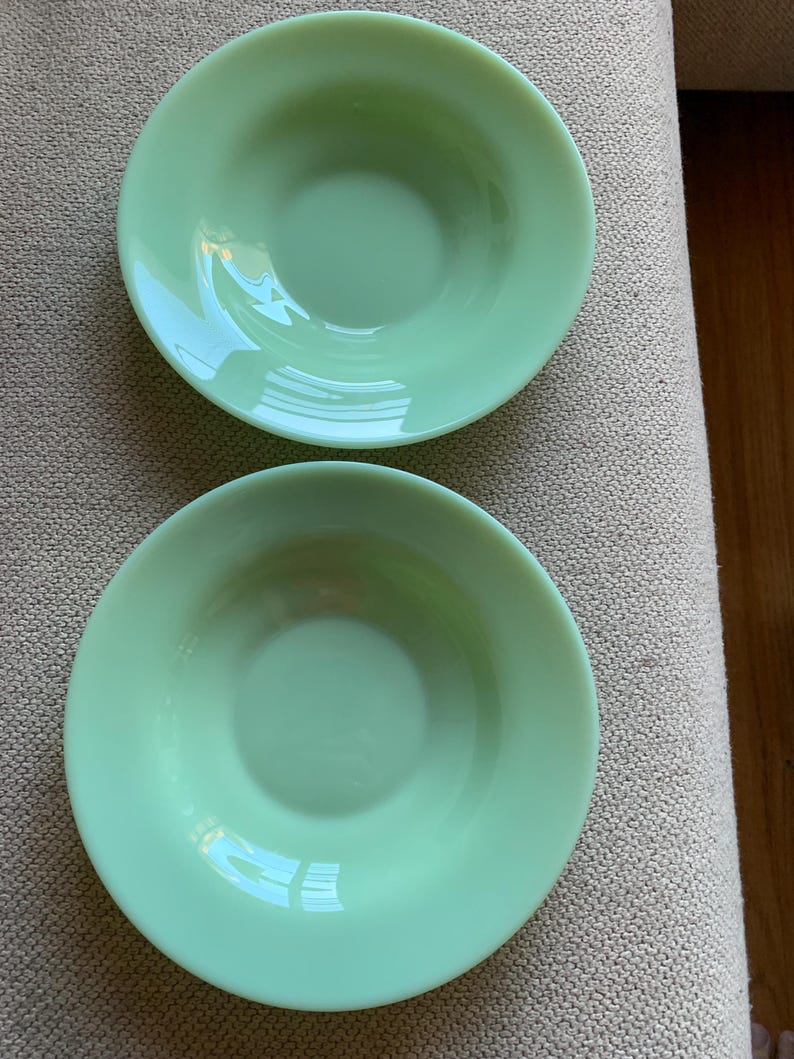 Vintage Jadeite Soup Plates, Set of 2 - Etsy