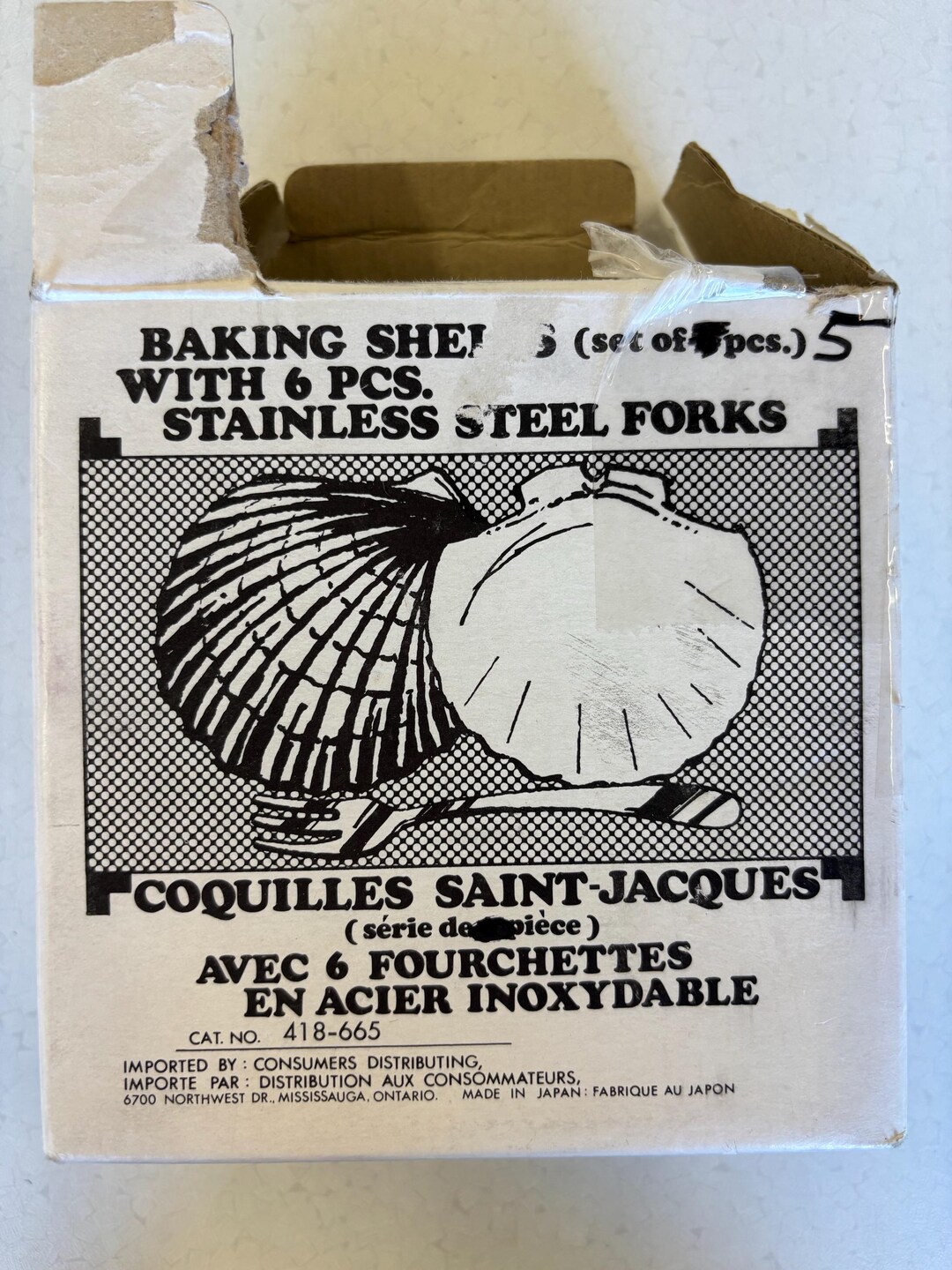Vintage Coquilles Saint Jacques Set of 5 Baking Shells With Stainless ...