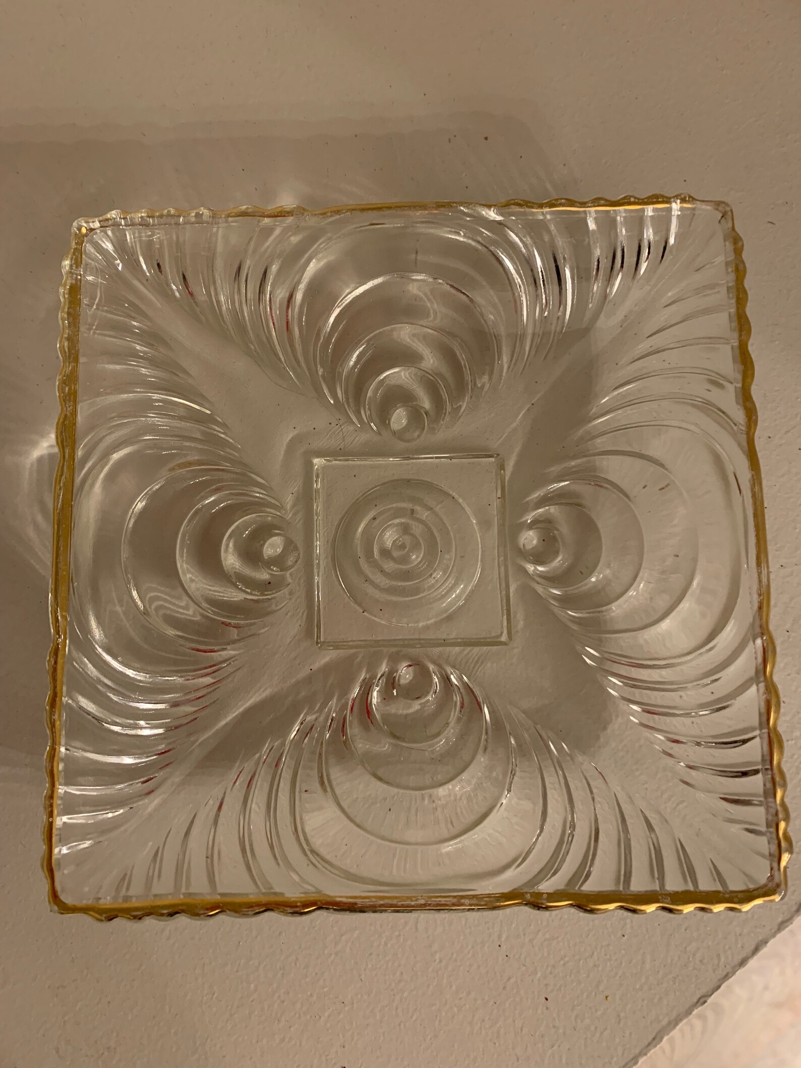 Hazel Atlas Sonic Wave Candy Dish - Etsy