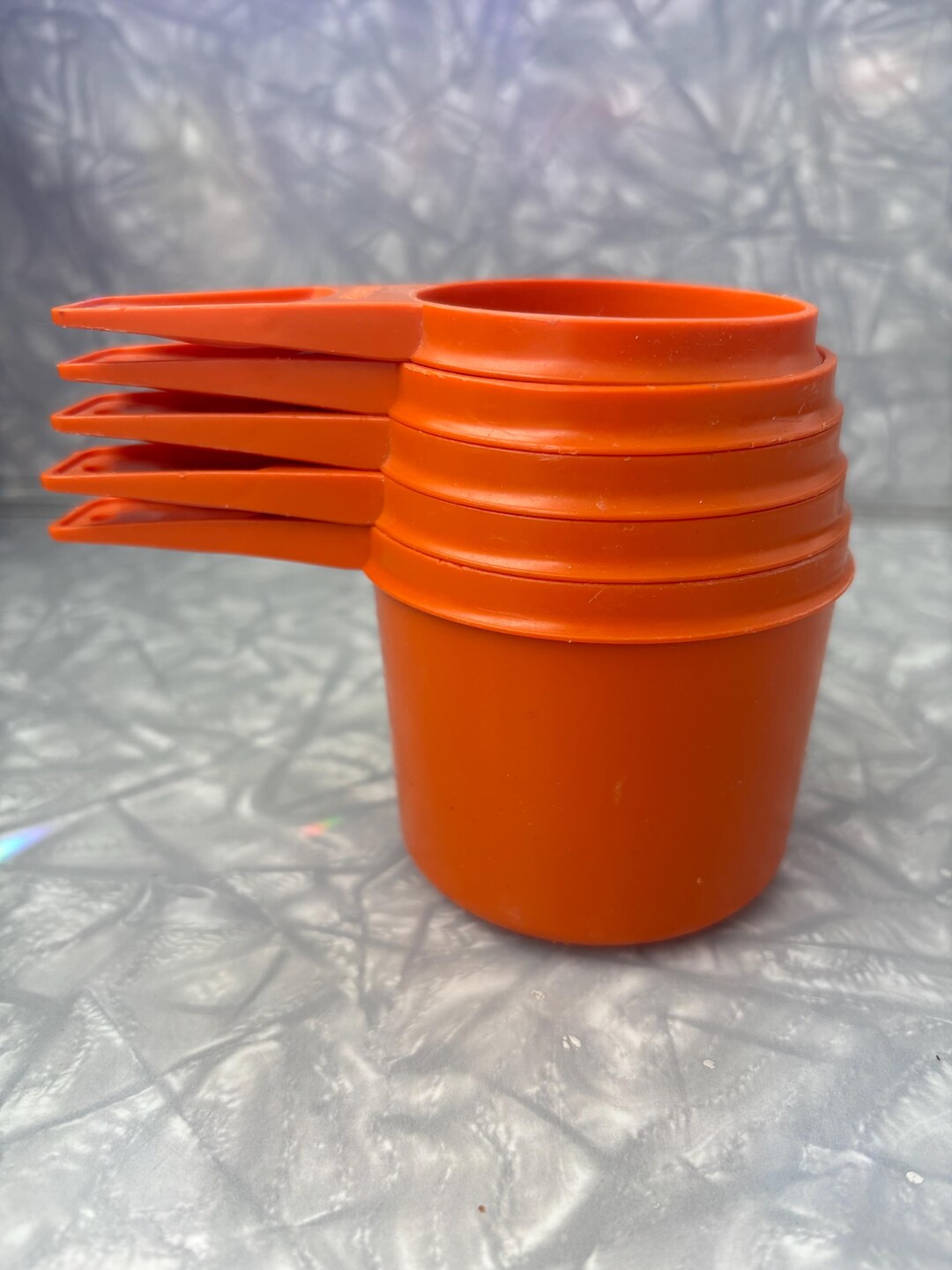 Vintage Set of 5 Orange Tupperware Measuring Cups - Etsy