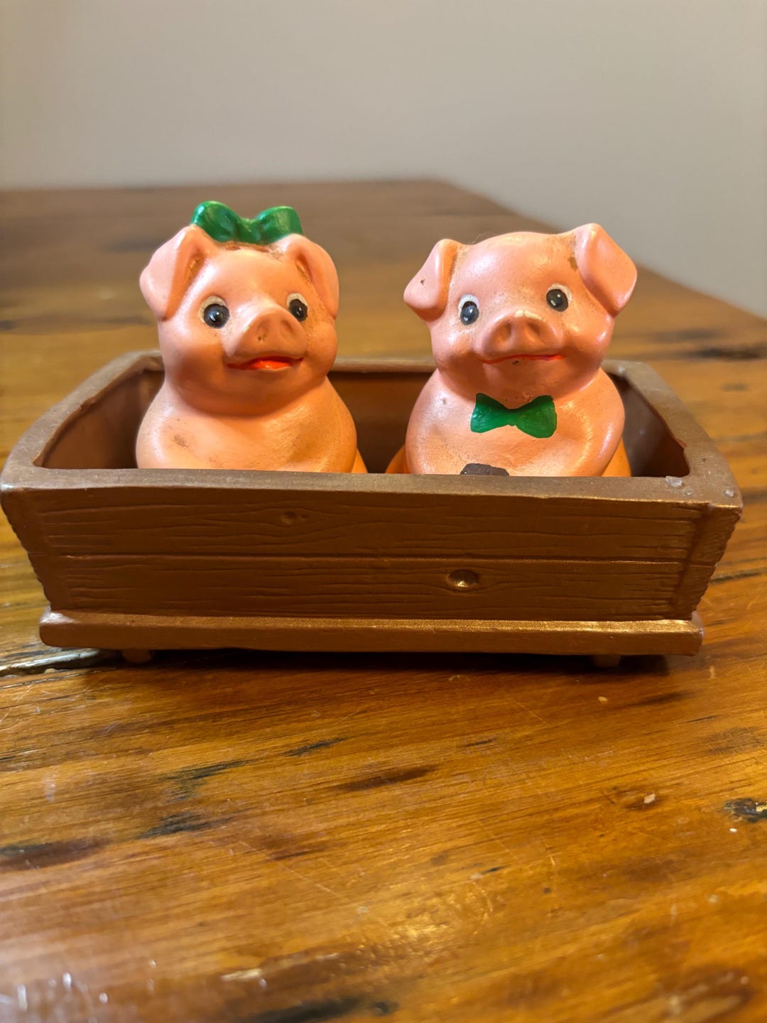 Vintage Pigs in a Trough Salt and Pepper Shakers - Etsy