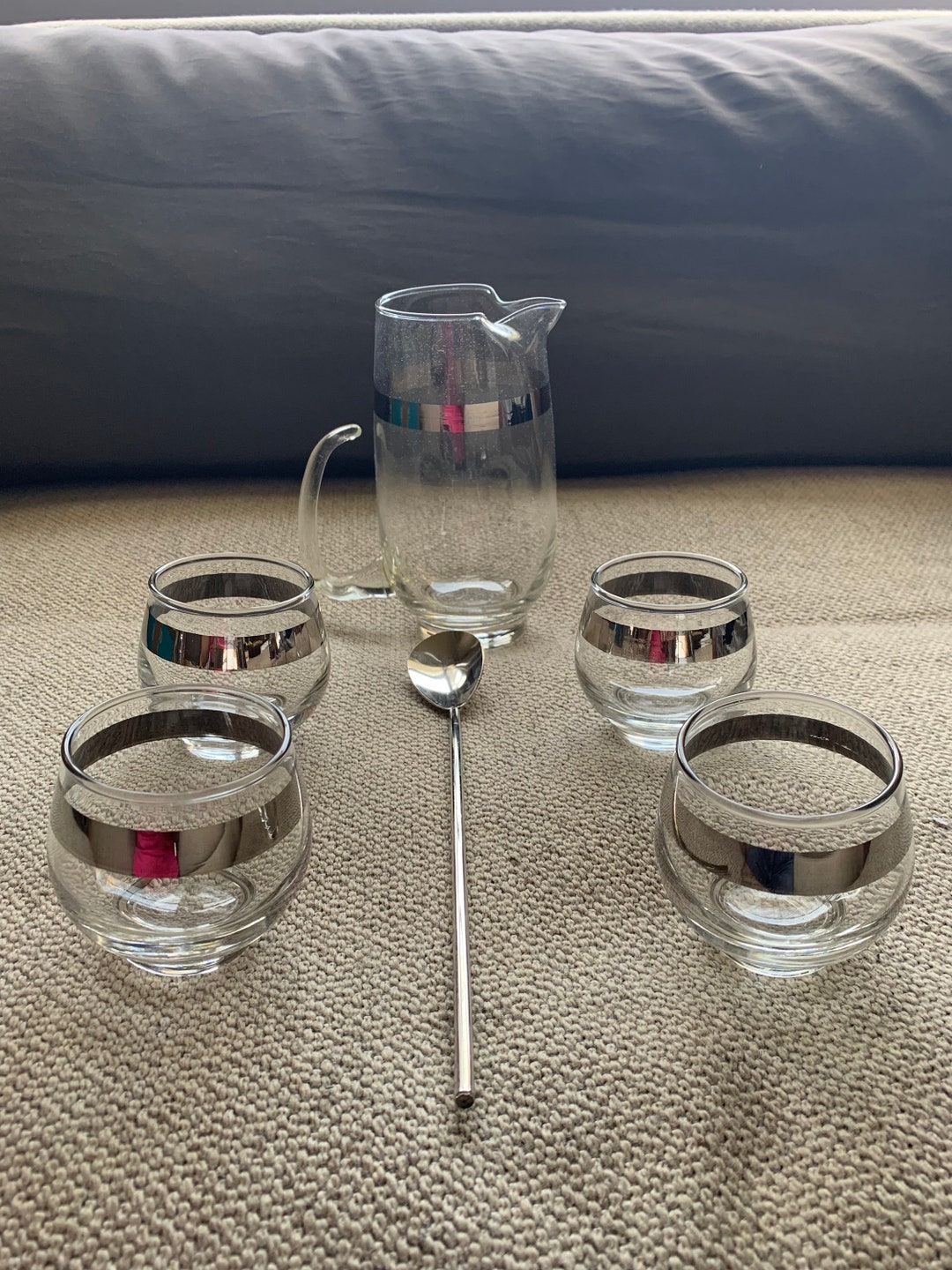 Vintage Libbey Barwsre Set,cocktails for Four in Box - Etsy