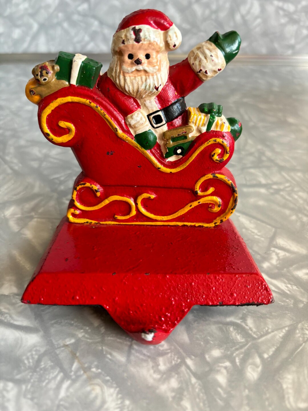 Vintage Cast Iron Santa Shelf Ornament Hook - Etsy