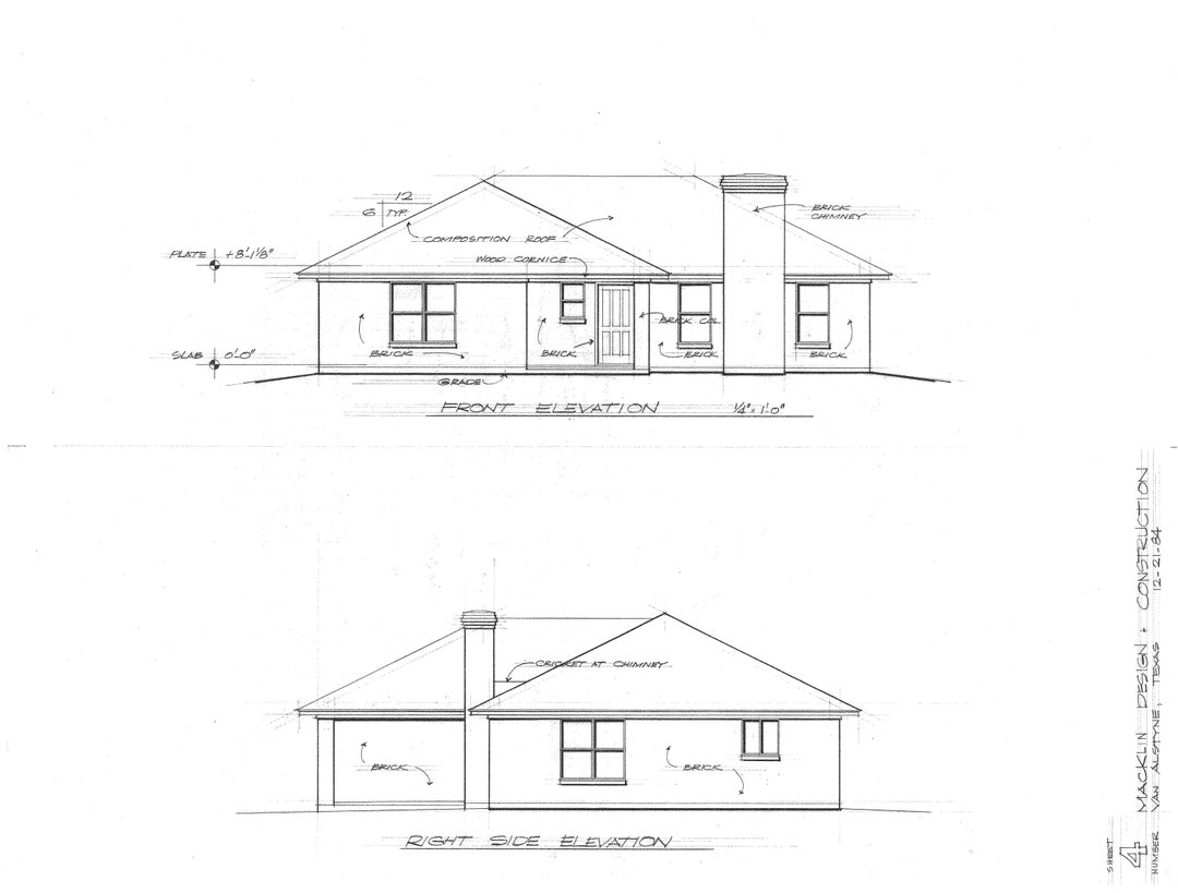 Basic Single Family Residential Plans - Real Drafting by Hand - Etsy