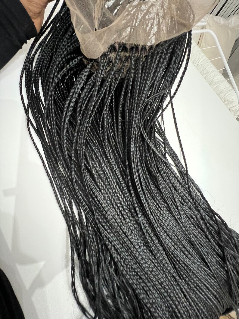 360 Lace Braided Human Blend Wig 30 Inches - Etsy