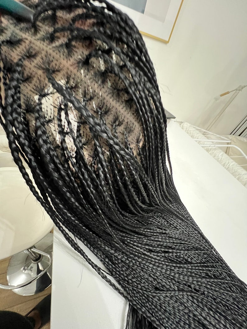 360 Lace Braided Human Blend Wig 30 Inches - Etsy