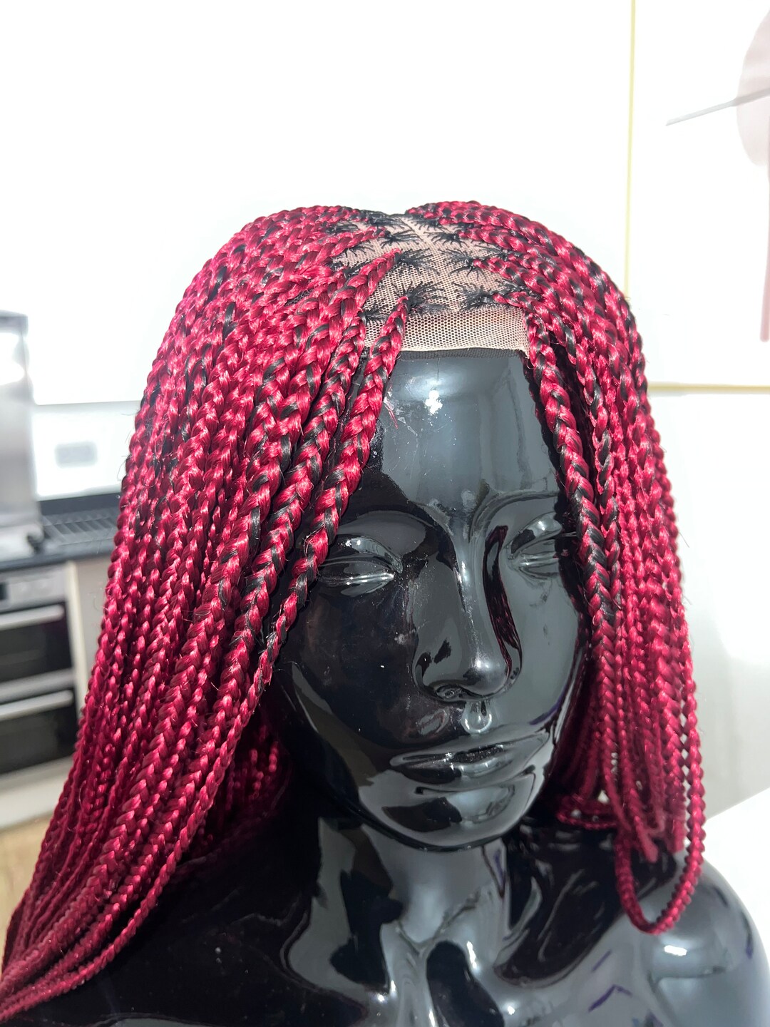 Handmade Red Braided Wig - Etsy