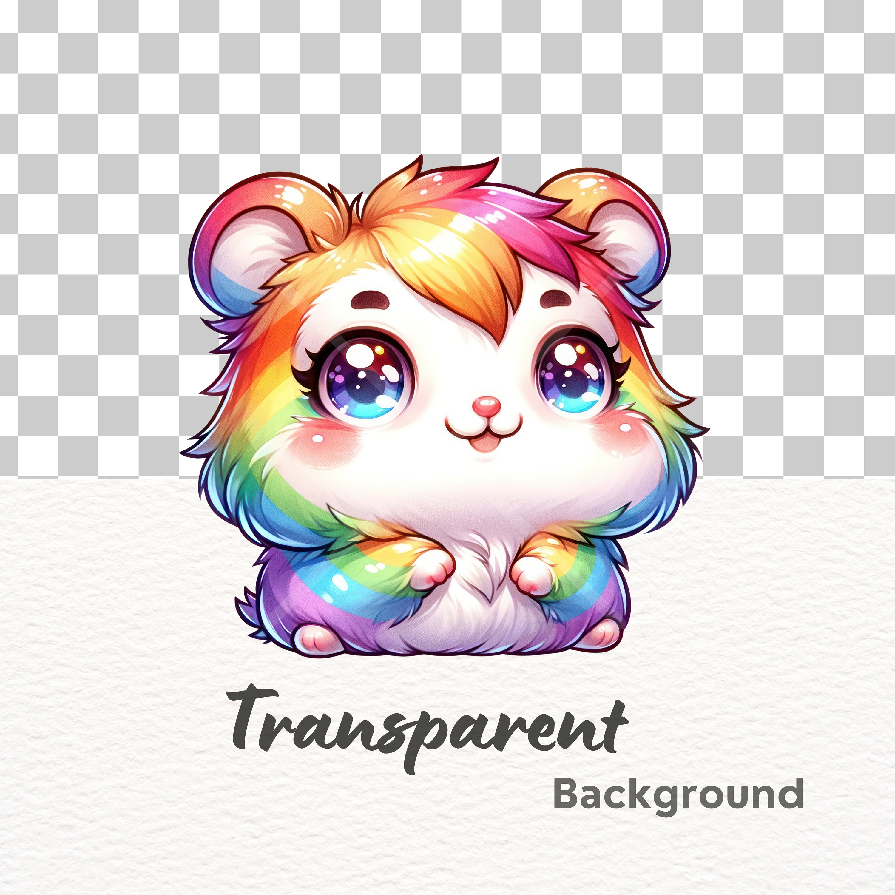 Watercolor Rainbow Animals Clipart, Colorful Animal, Cute Animal Png ...