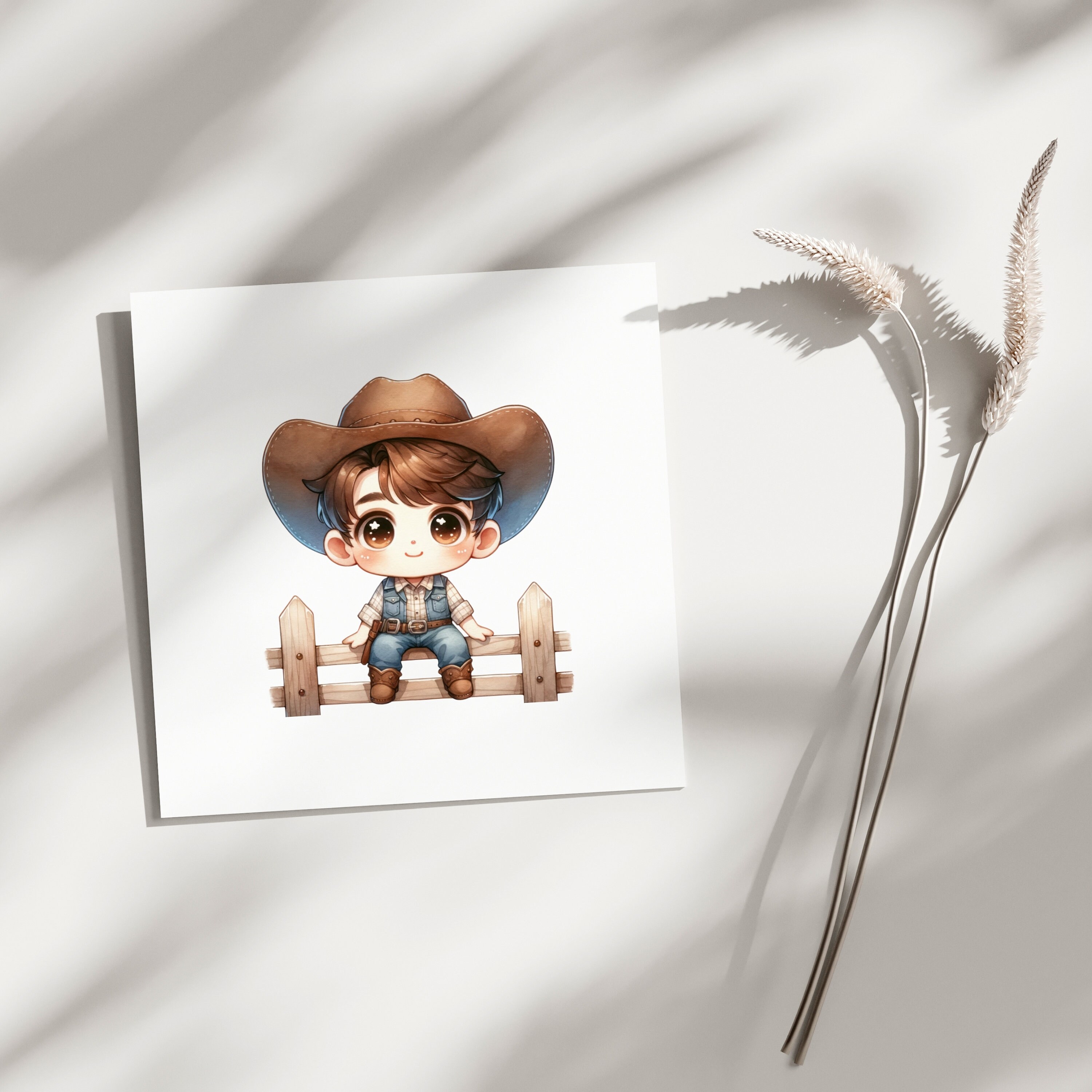 Baby Cowboy Clipart Bundle, Watercolor Clipart, Cute Cowboy Png, Wild ...