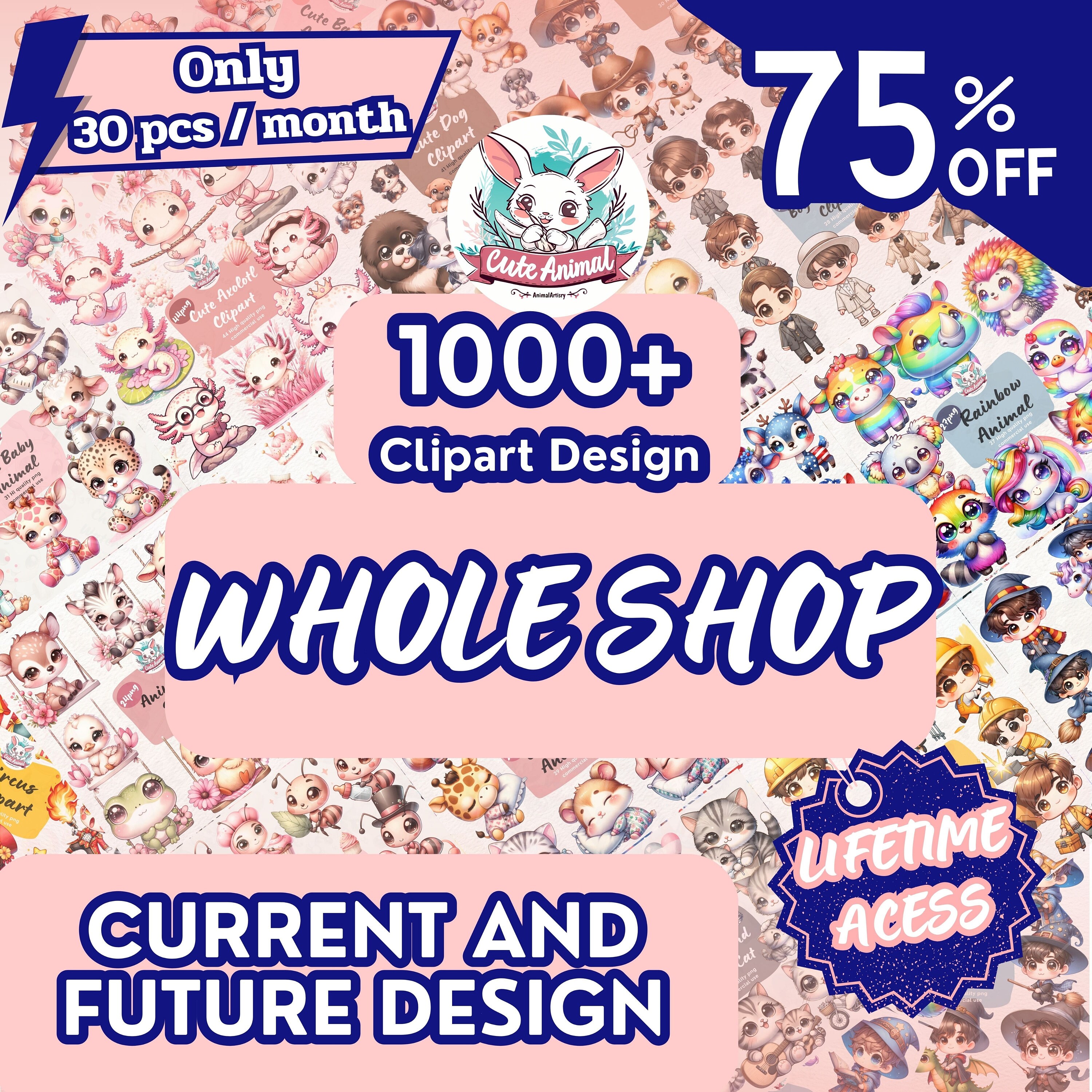 LIFETIME Whole Shop Clipart Bundle, Entire Shop Clipart Past and Future ...