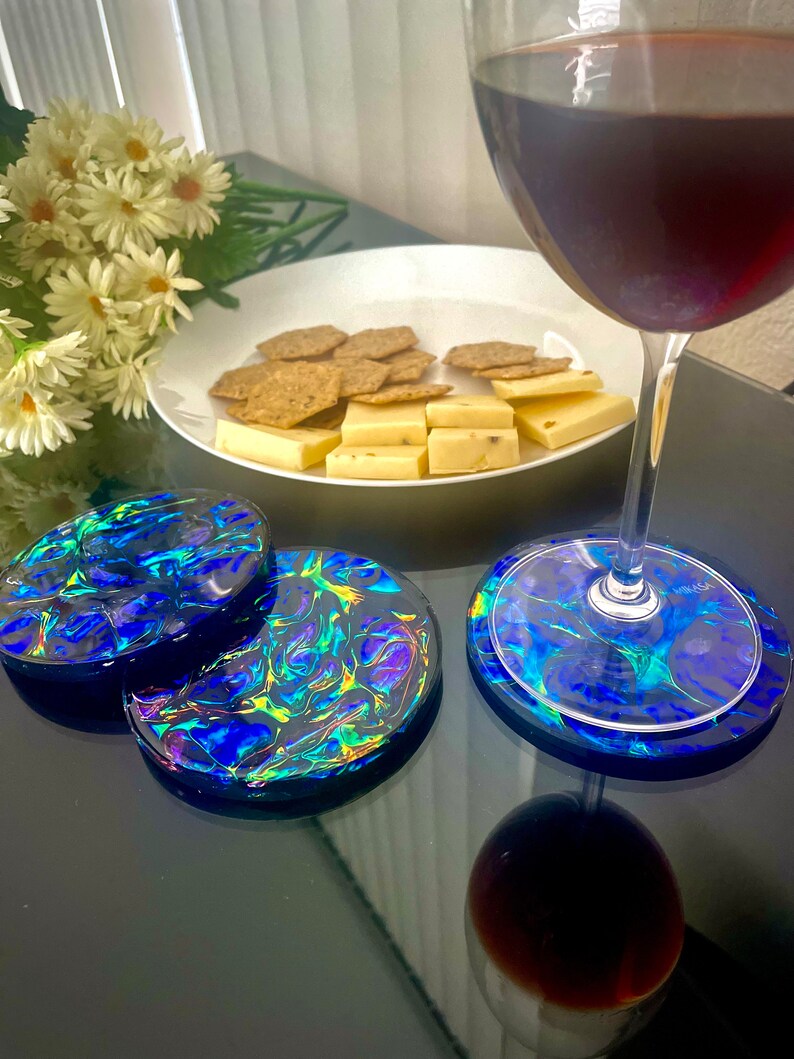 Dragon Skin Resin Coasters,resin Art,cute Coasters,housewarming Gift ...