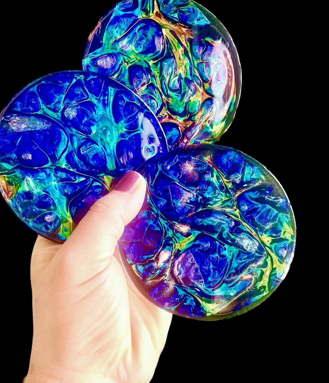 Dragon Skin Resin Coasters,resin Art,cute Coasters,housewarming Gift ...