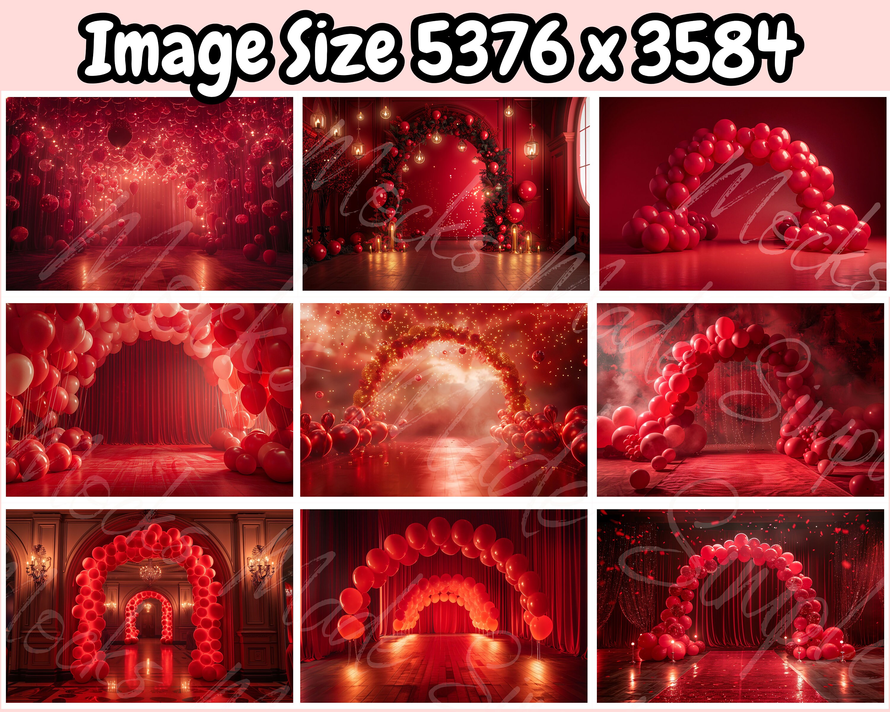 27 Digital Backdrops Balloon Arch, 27 Birthday Party Digital Backdrop ...