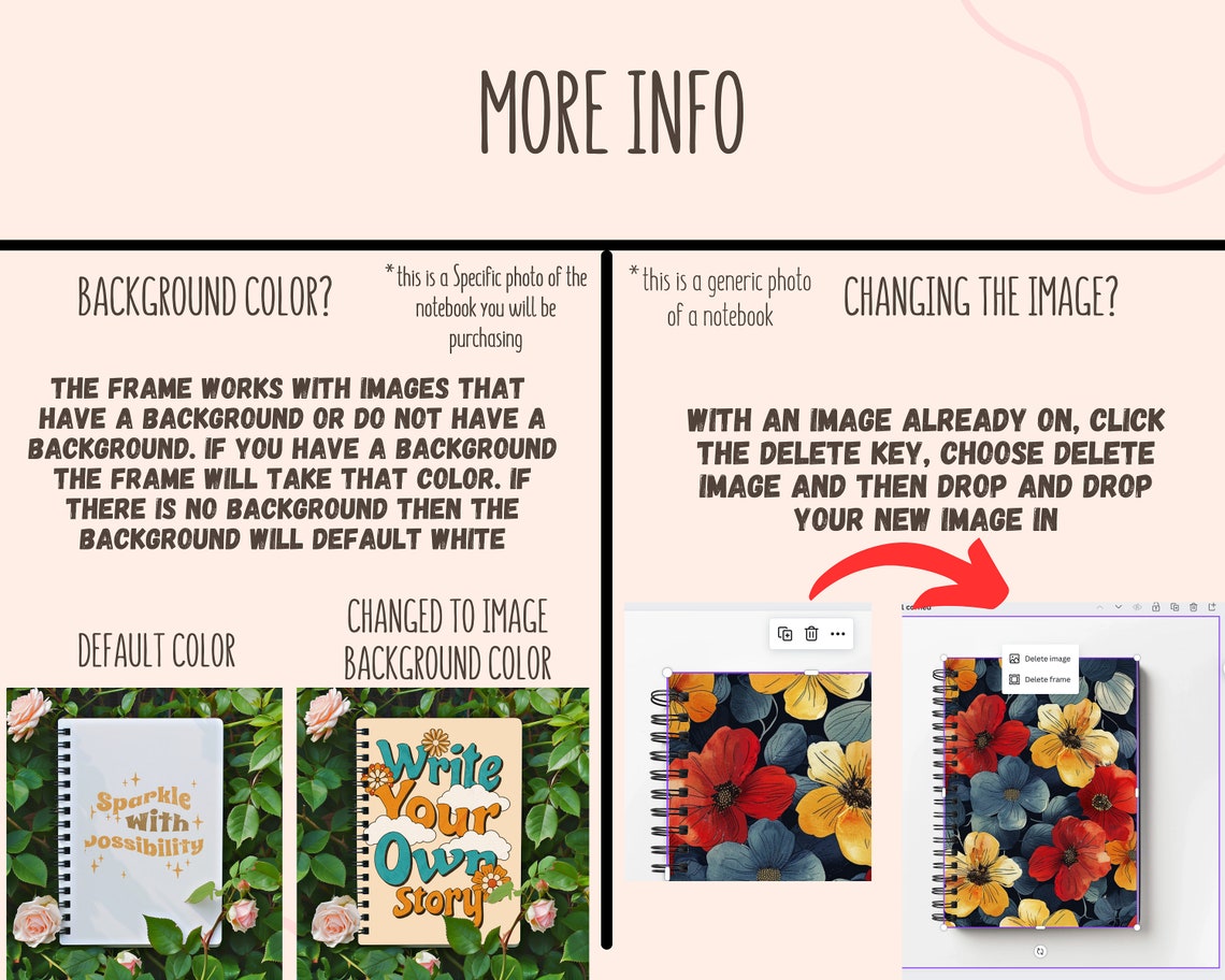 Spiral Notebook Mockup Canva A5 Rounded Corners Drag and Drop Smart ...