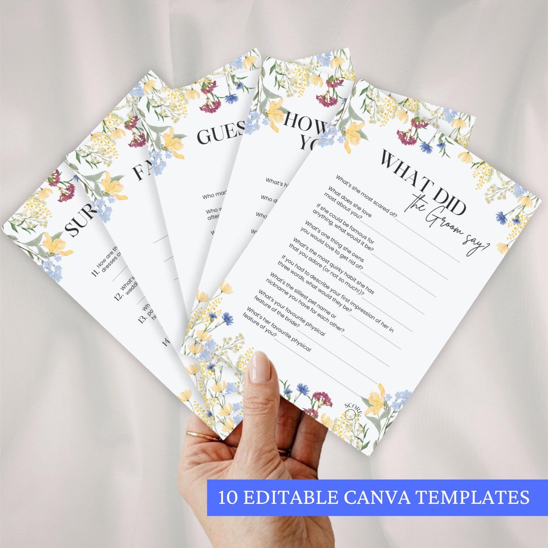 Editable Bachelorette's Party / Hen Night Games – Use Canva Free ...