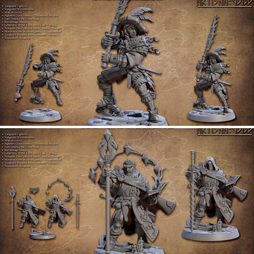 Miniature Heroes for Gaming High-quality 3D Printed Abs-like Resin ...