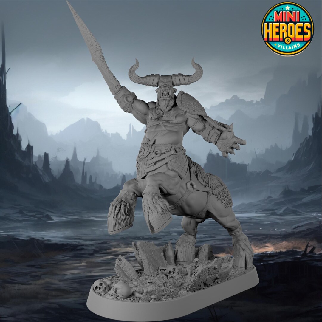 Unique Centaur Mutant With Sword Hand TTRPG Miniature 32mm Scale ...