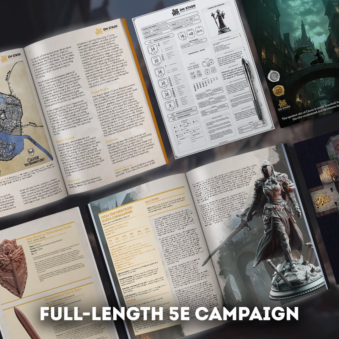 Full DND 5e Campaign Miniatures & Module DM Stash A Grim Fate - Etsy