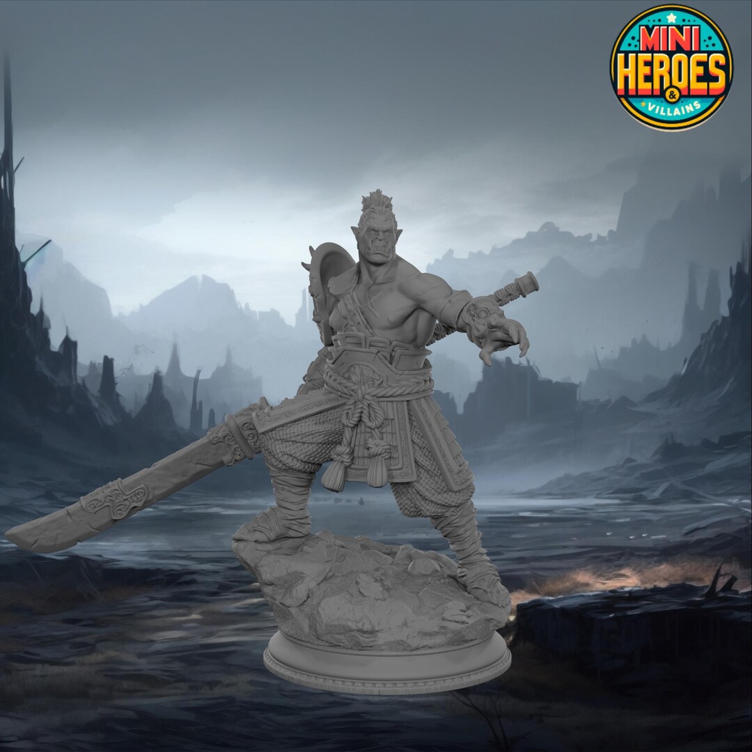 Orc Samurai Warrior - Long Hilt Sword - Two Handed Sword - Fighter ...