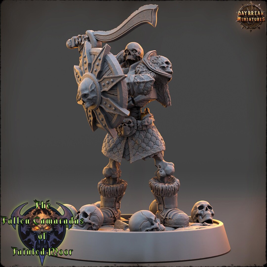 Undead Skeleton Infantry 3D Printed With Sword and Shield Undead Army ...