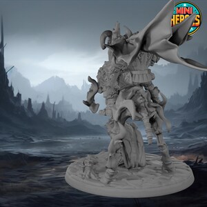 Fully Armored Undead Skeleton & Horse Dark Fantasy RPG Miniature TTRPG ...
