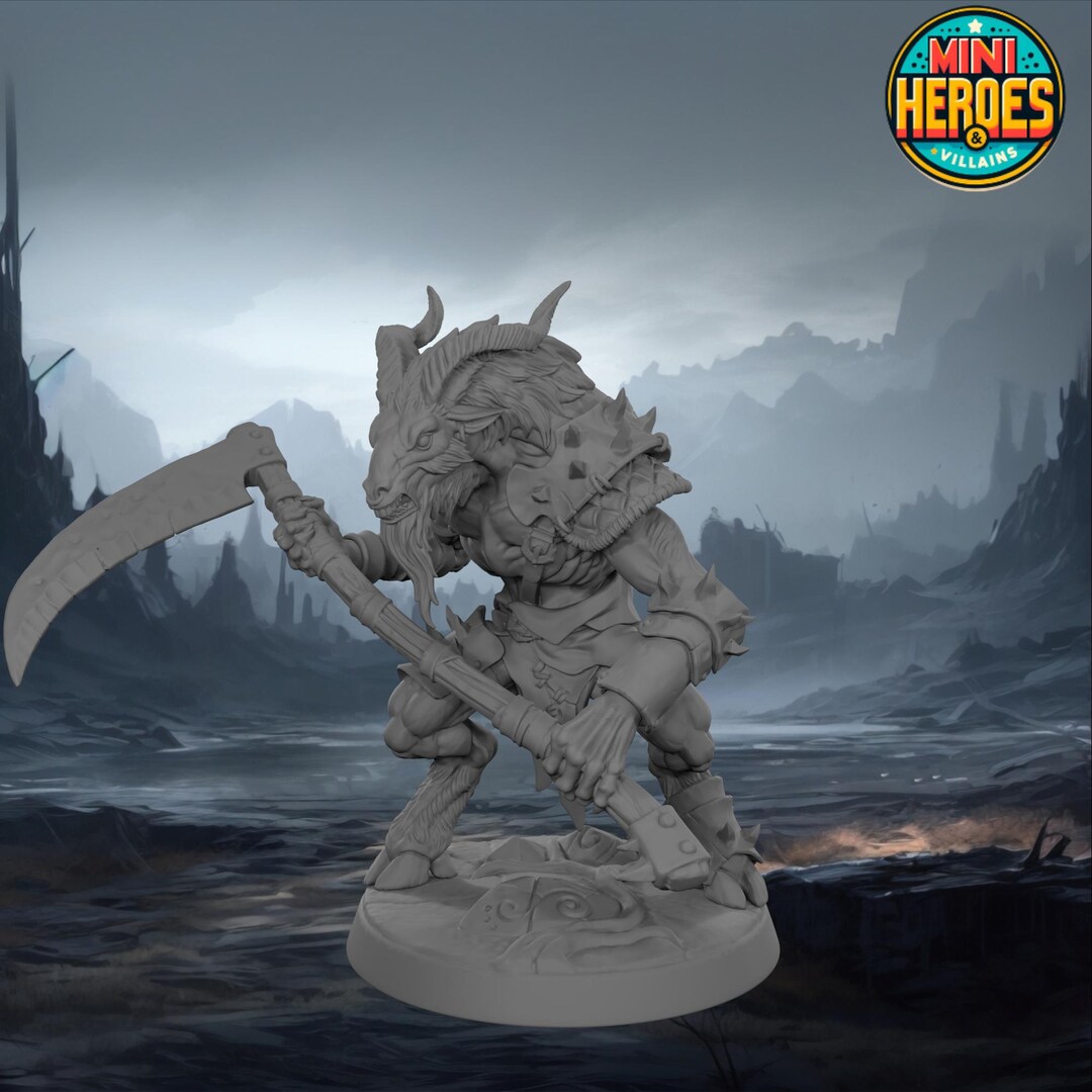 Customizable 3D Printed Beastman Infantry Miniatures for Ttrpgs Various ...