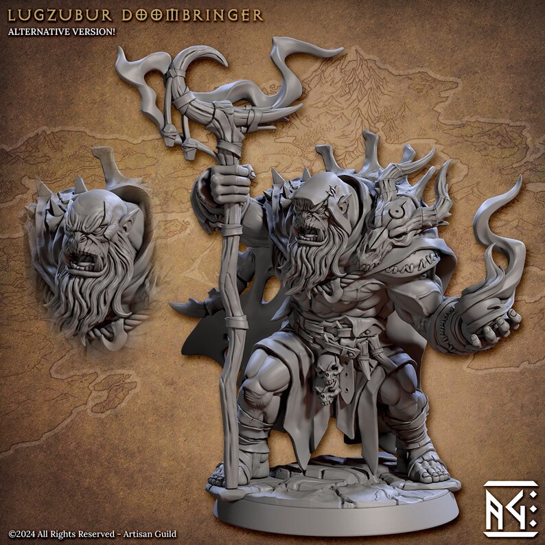 Orc Heroes for Tabletop Rpgs Dungeons and Dragons 5e Miniatures ABS ...