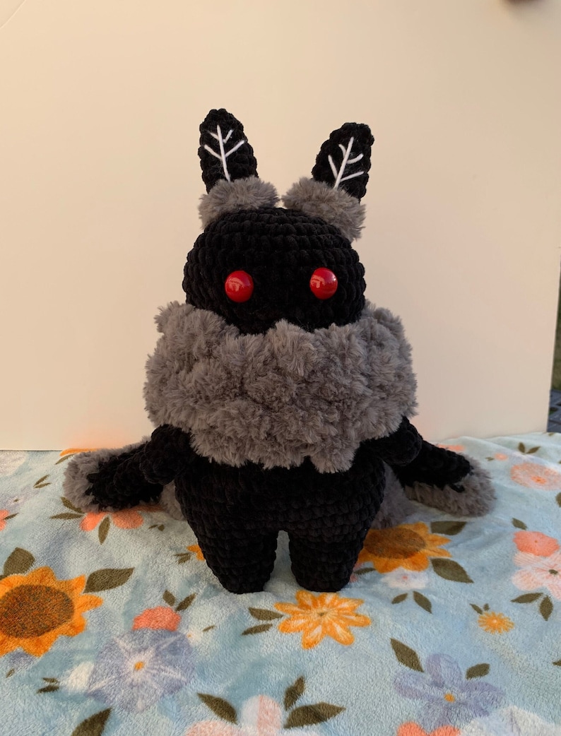 Mothman Plushie | Large Handmade Crochet Stuffed Animal - Etsy