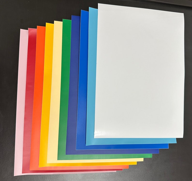 5x A4 Self-adhesive Color Sticker Sheets - Etsy
