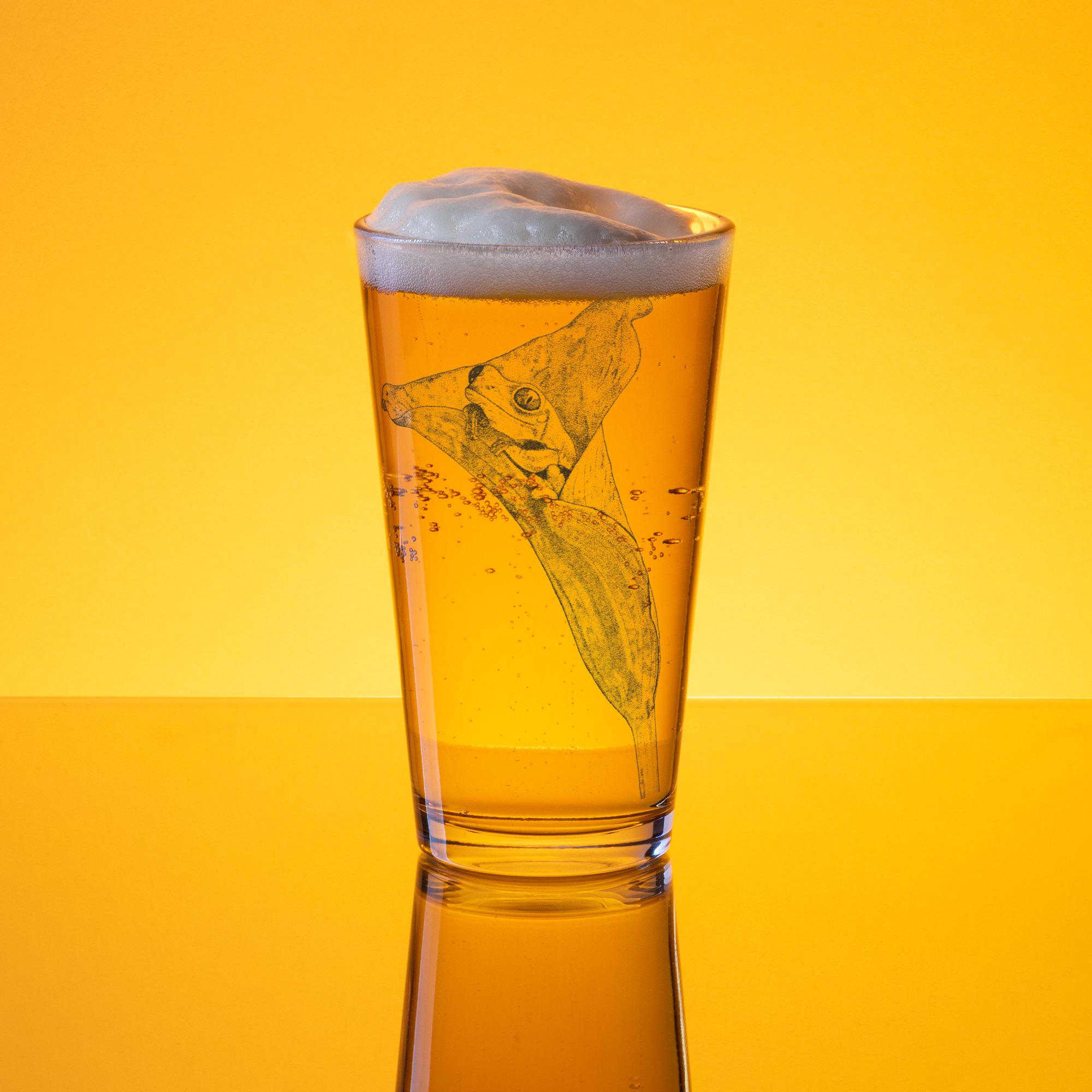 Pointillism Frog in A Flower Pint Glass - Etsy
