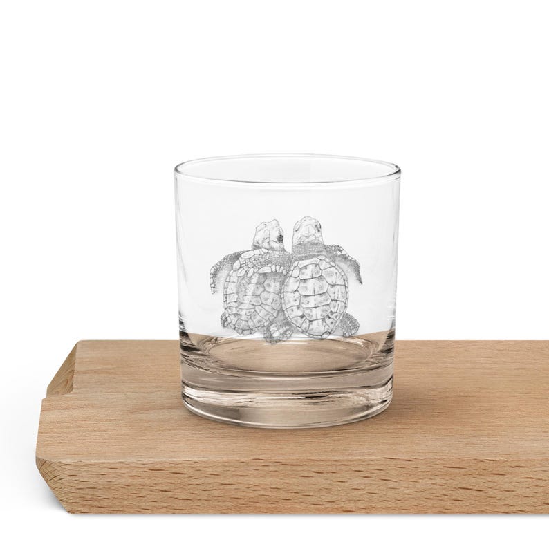 Pointillism Sea Turtles Rocks Glass - Etsy